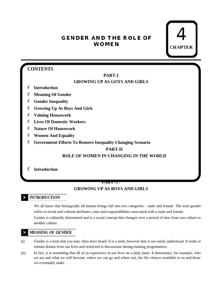Gender Roles and Inequality Explained | PDF | Gender Inequality ...