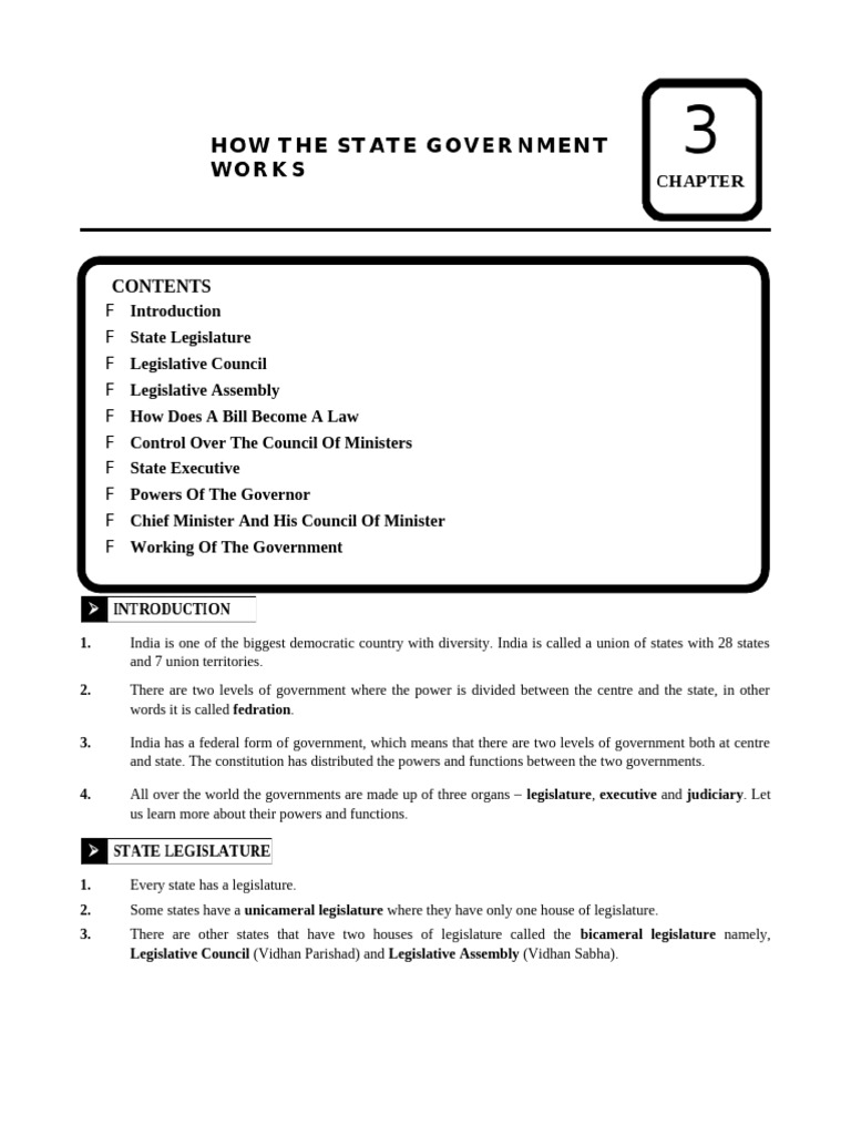 How The State Governement Works | PDF | Legislature | Bill (Law)