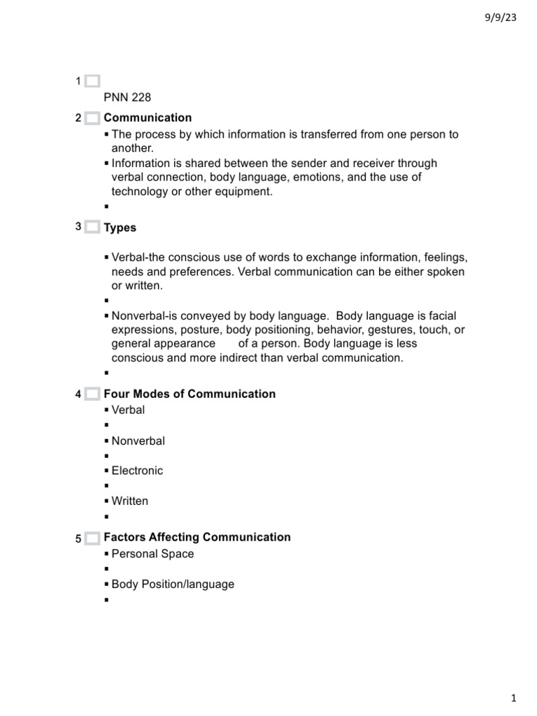 Unit 2 Communication OUTLINE | PDF | Body Language | Communication