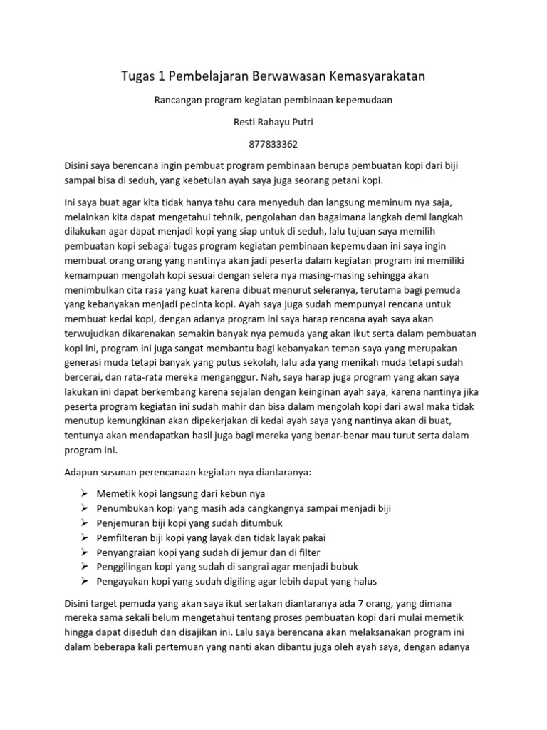 Tugas 1 Rancangan (PBK) | PDF