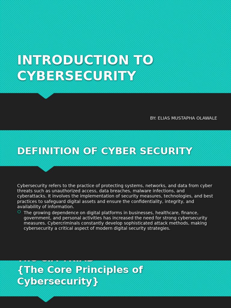 Cybersecurity Basics: CIA Triad Explained | PDF | Malware | Phishing