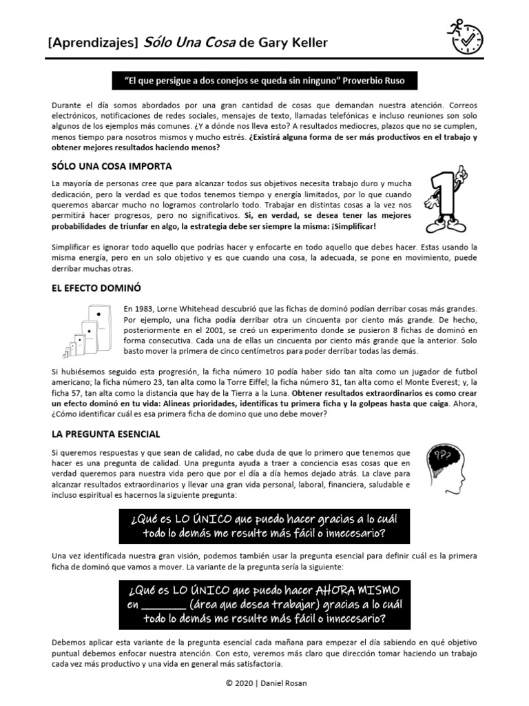 Solo Una Cosa | PDF