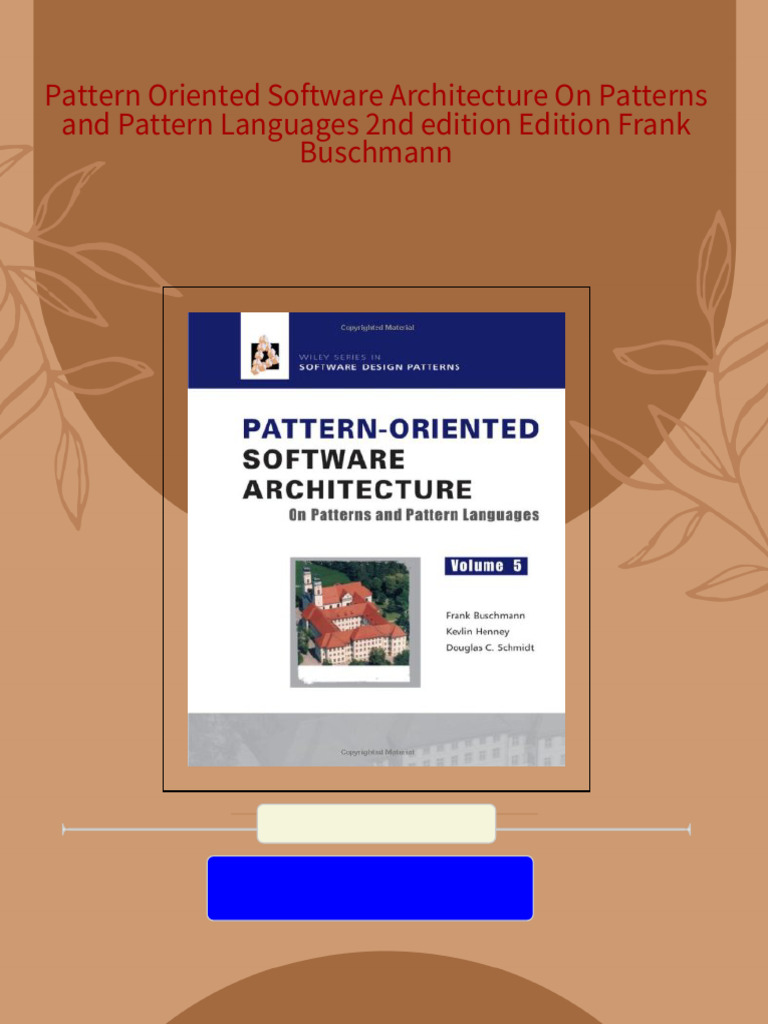 Instant Ebooks Textbook Pattern Oriented Software Architecture On Patterns And Pattern Languages