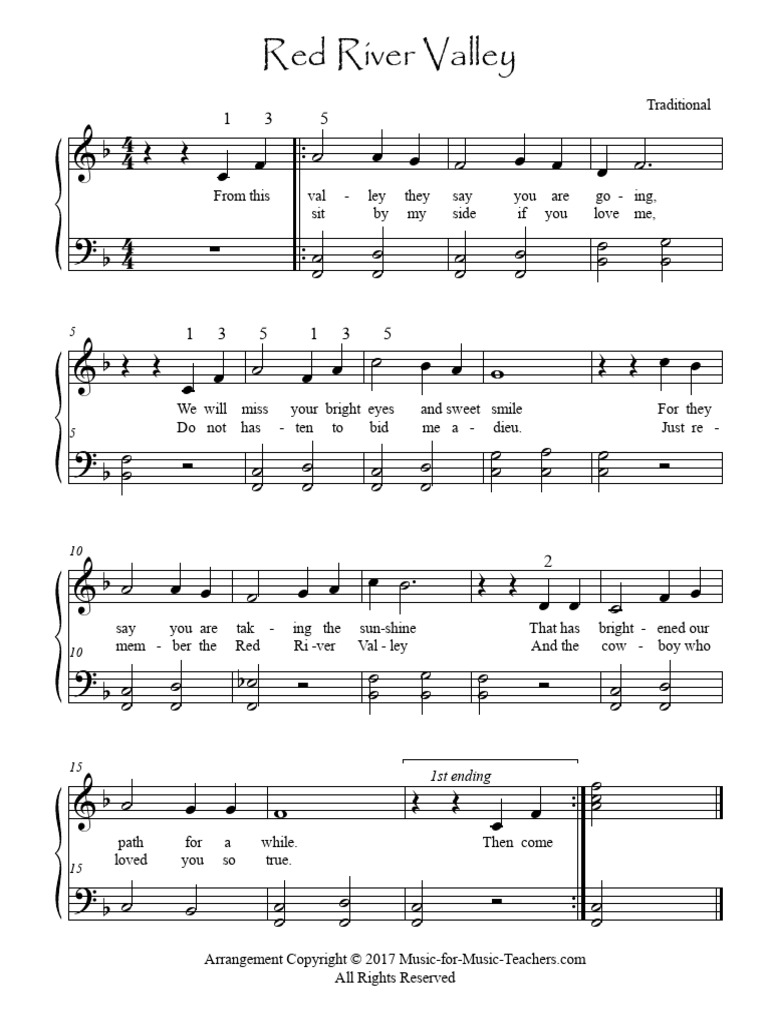 Red River Valley Easier LH | PDF