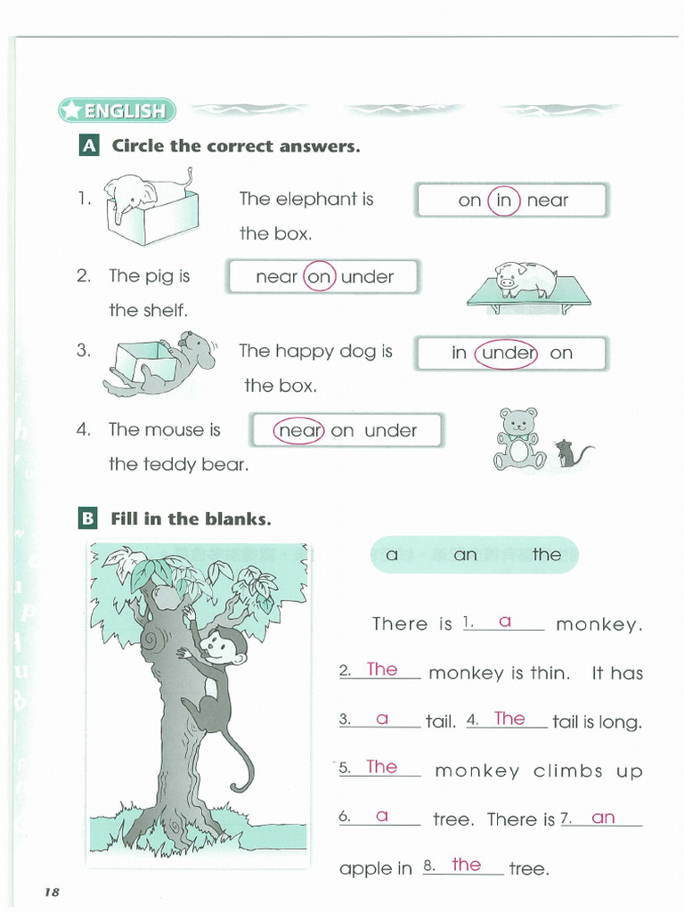 WS P1 ENGLISH WORKSHEET(17-8-09) Eng01_02ans | PDF