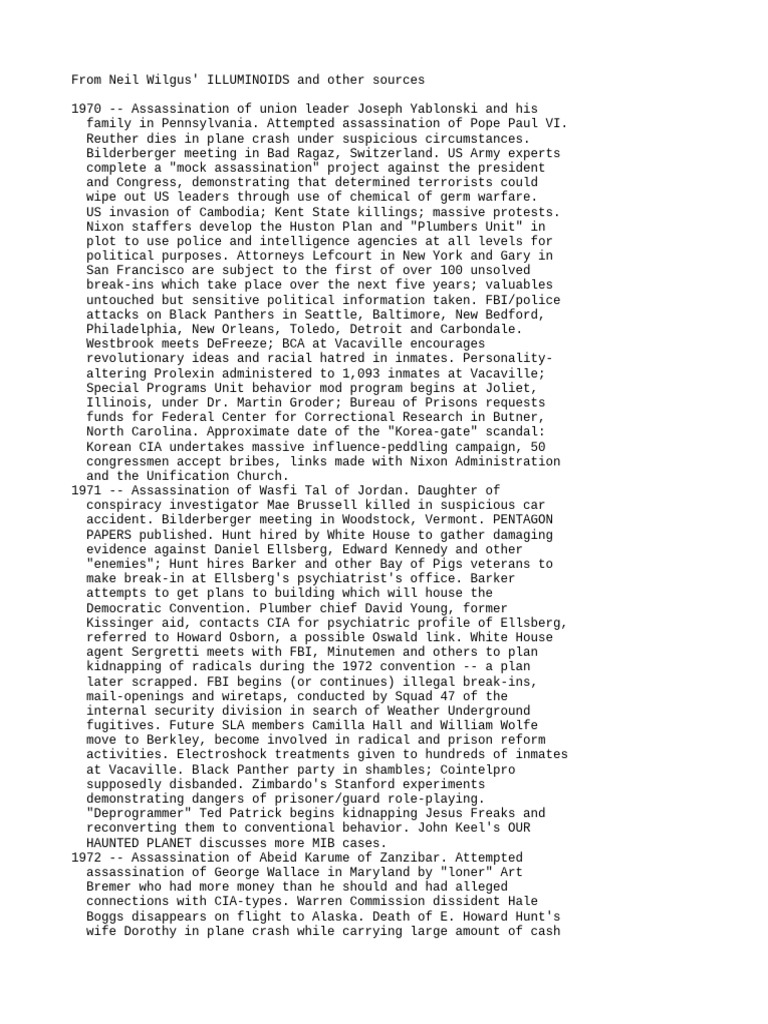 Illuminati History Pt5 | PDF | Richard Nixon | Central Intelligence Agency