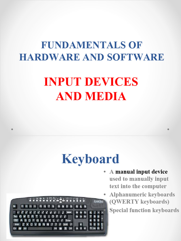 Summary of Input Devices Student | PDF | Computer Keyboard | Human–Computer Interaction