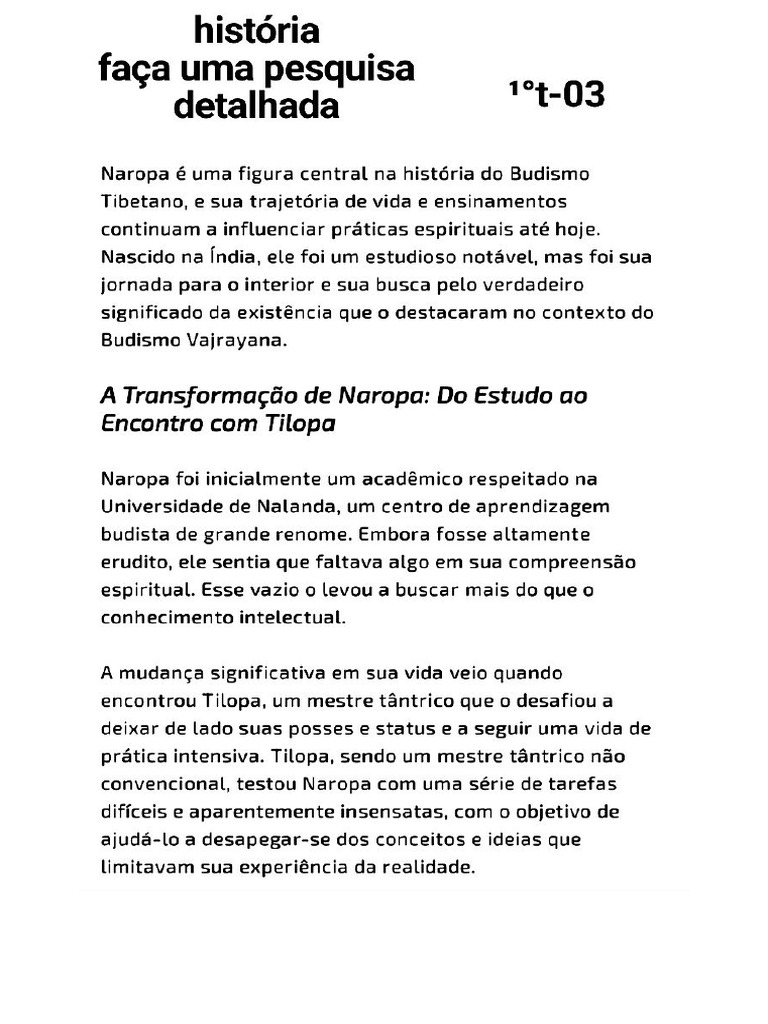 pesquisa de escola, PDF, 3° ano, naropa | PDF