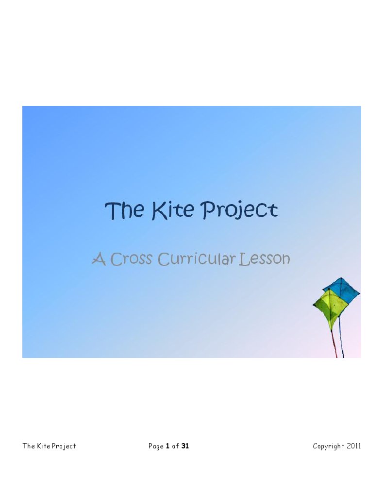The Kite Project A Cross Curricular Project | PDF | Scientific Method ...