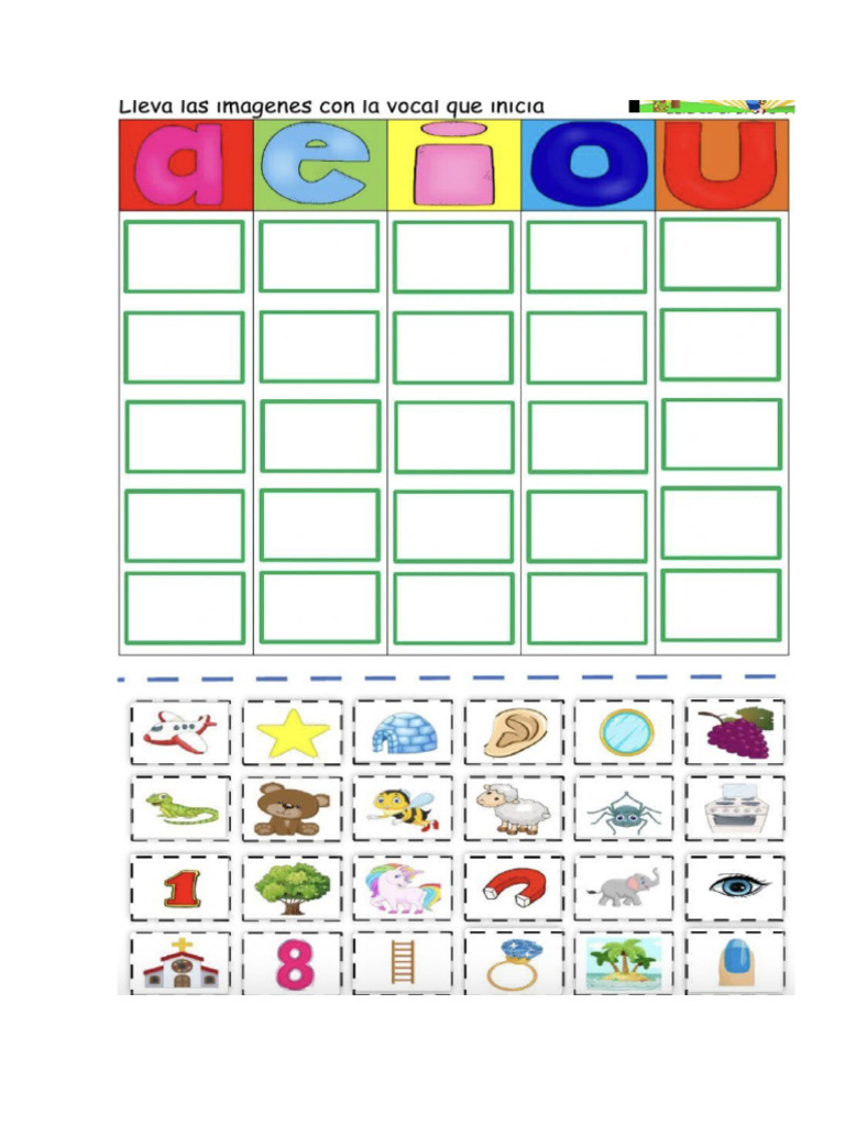 Actividad Con Las Vocales | PDF