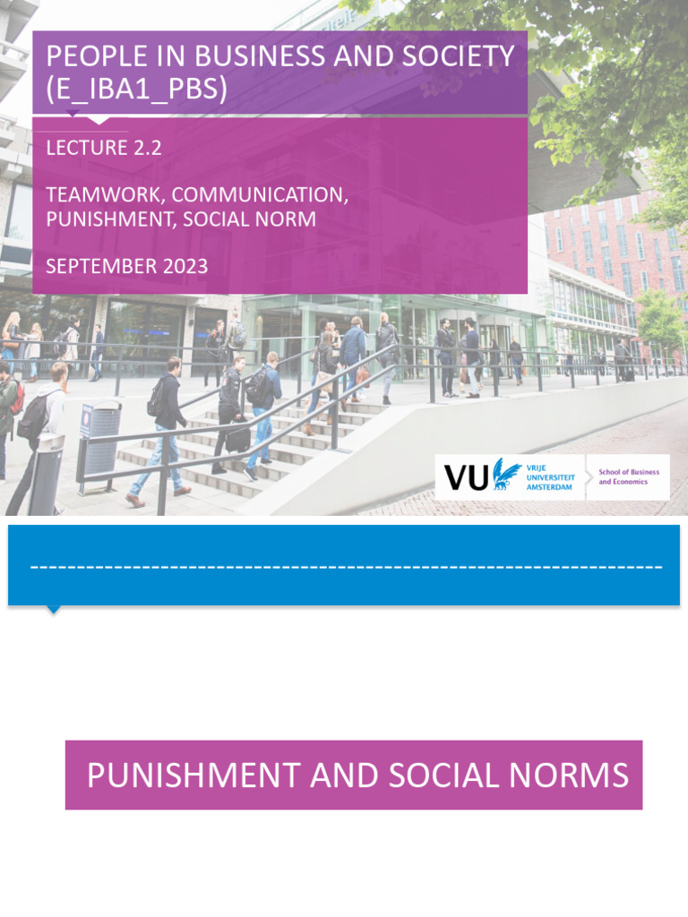 Communication Punishment Social Norms | PDF | Social Psychology