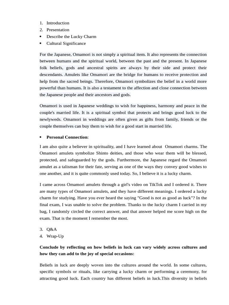 Introduction Pdf Amulet Luck