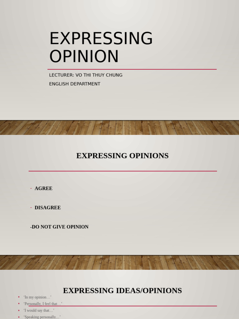 Effective Ways to Express Opinions | PDF | Syntax | Grammar