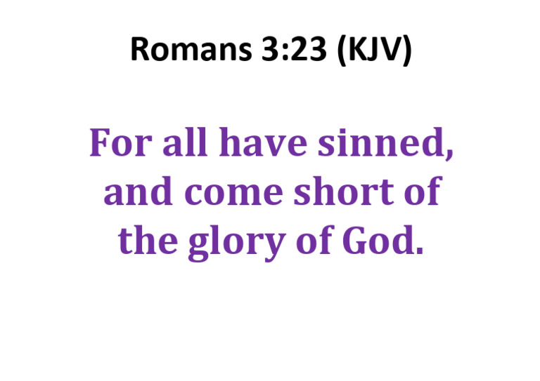 Romans 3 23 | PDF