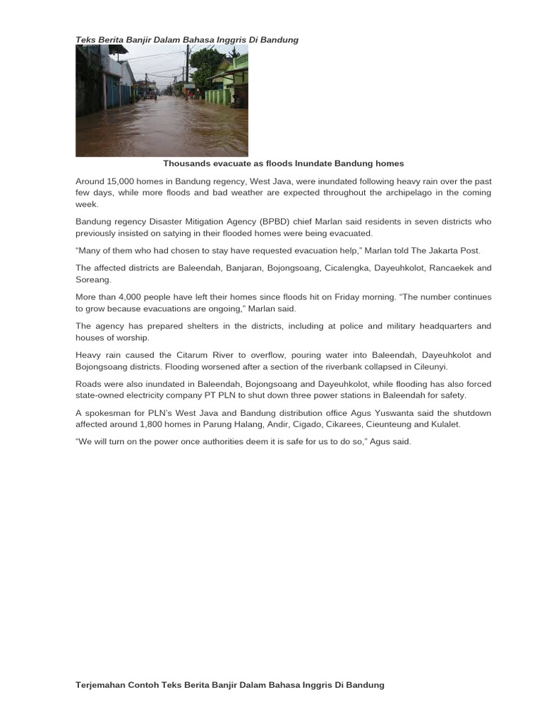 Banjir Bandung: 15.000 Rumah Terendam | PDF