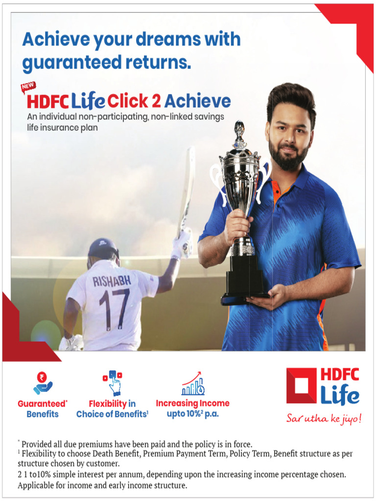 HDFC Life Click 2 Achieve Plan Overview | PDF | Insurance | Interest