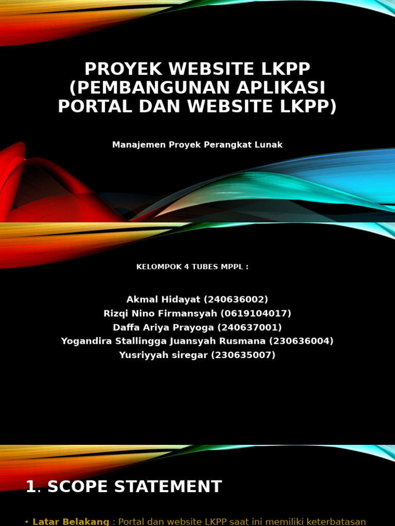 Proyek Website LKPP (Pembangunan Aplikasi Portal Dan | PDF