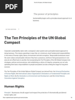 The Ten Principles of The UN Global Compact | PDF