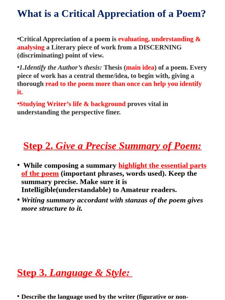 Poetic Appreciation | PDF | Poetry | Poetic Devices