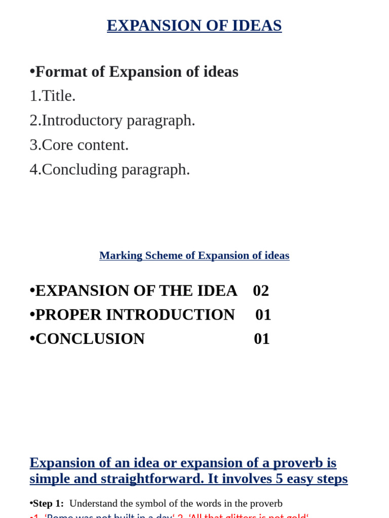 Expansion of Ideas | PDF | Knowledge | Cognition