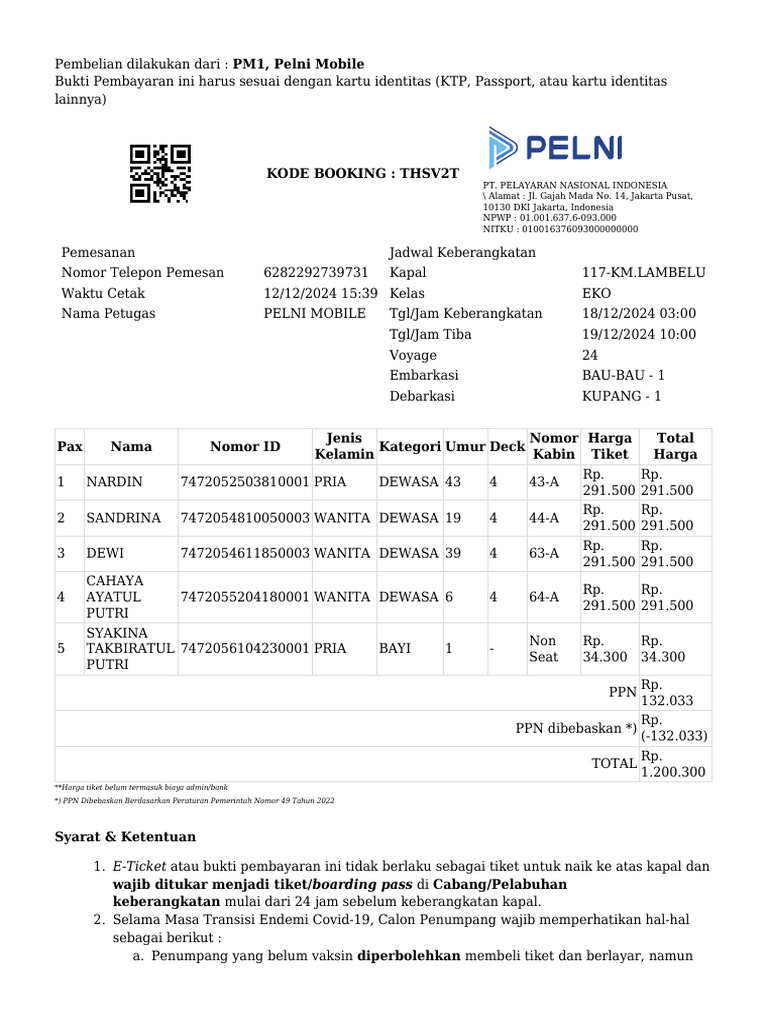 Eticket THSV2T | PDF