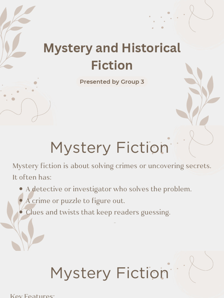 Mystery and Historical Fiction Overview | PDF | Mystery Fiction | Detective