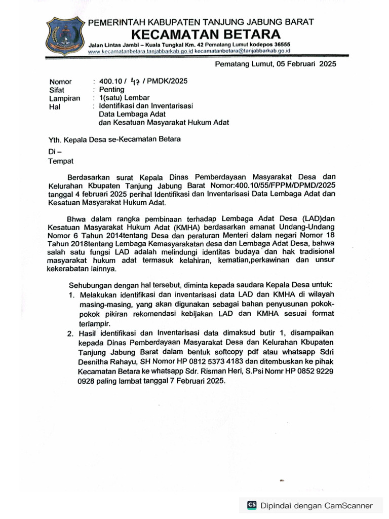 Identifikasi LAD Dan KMHA | PDF