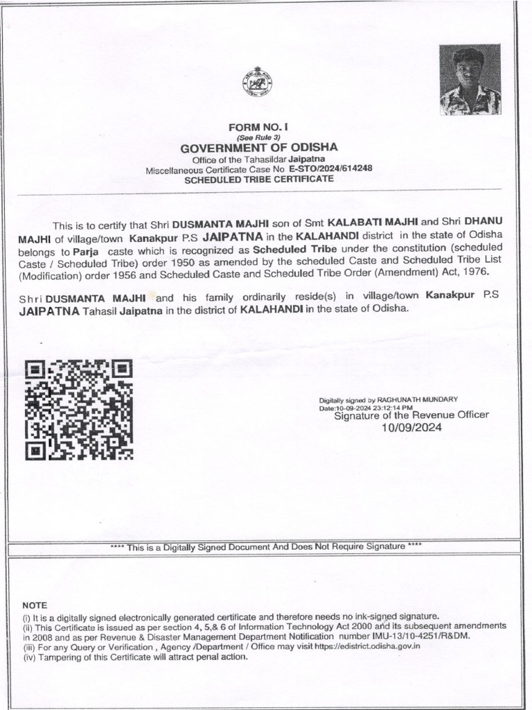 Dusmanta Majhi C C | PDF