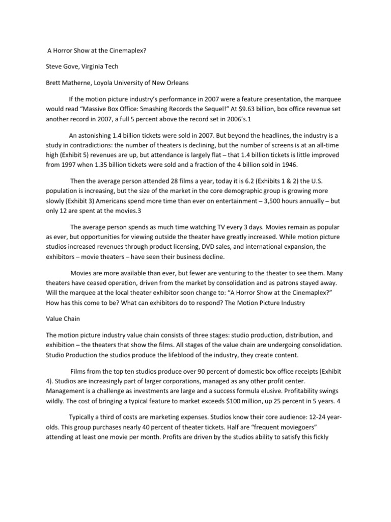 Actual Case Study | Movie Theater | High Definition Television | Free ...