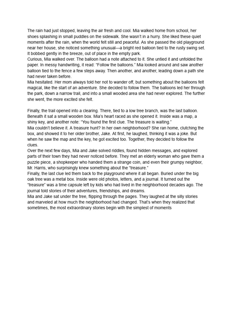 Essay. Original Short Story | PDF