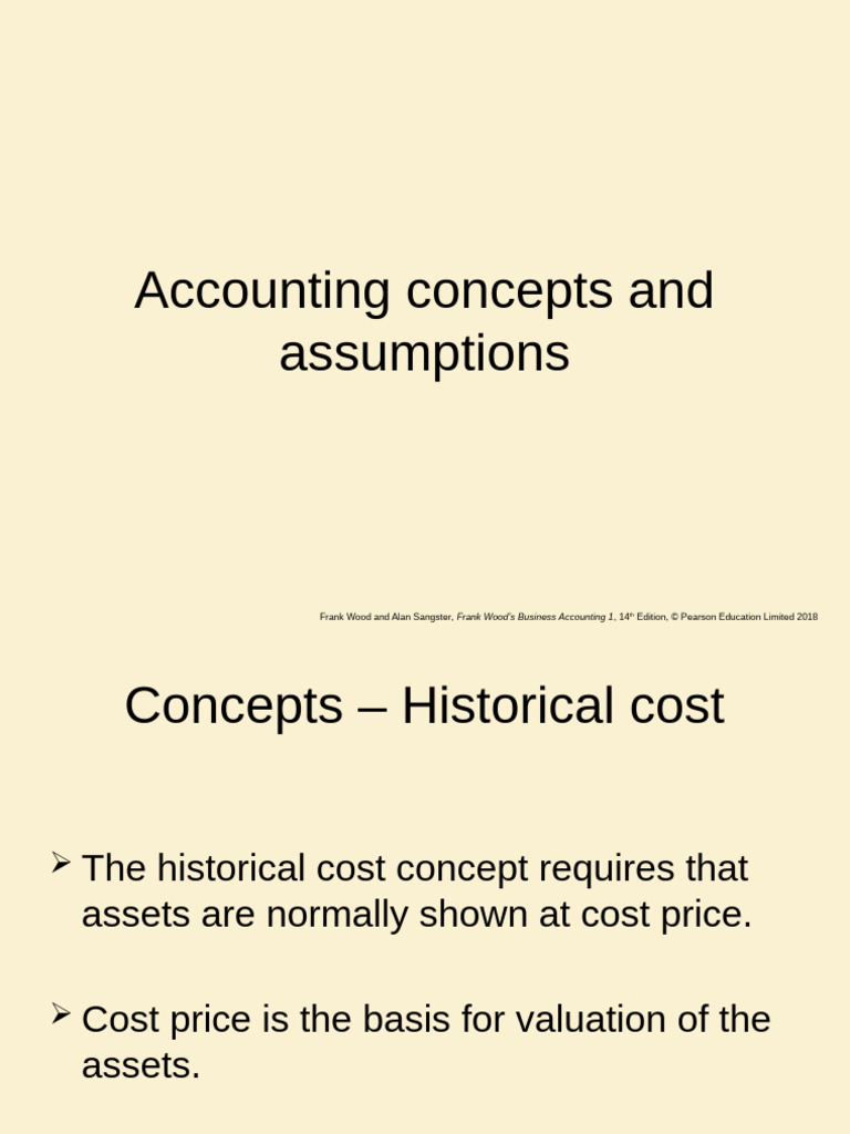 Key Accounting Concepts Explained | PDF | Accounting | Historical Cost