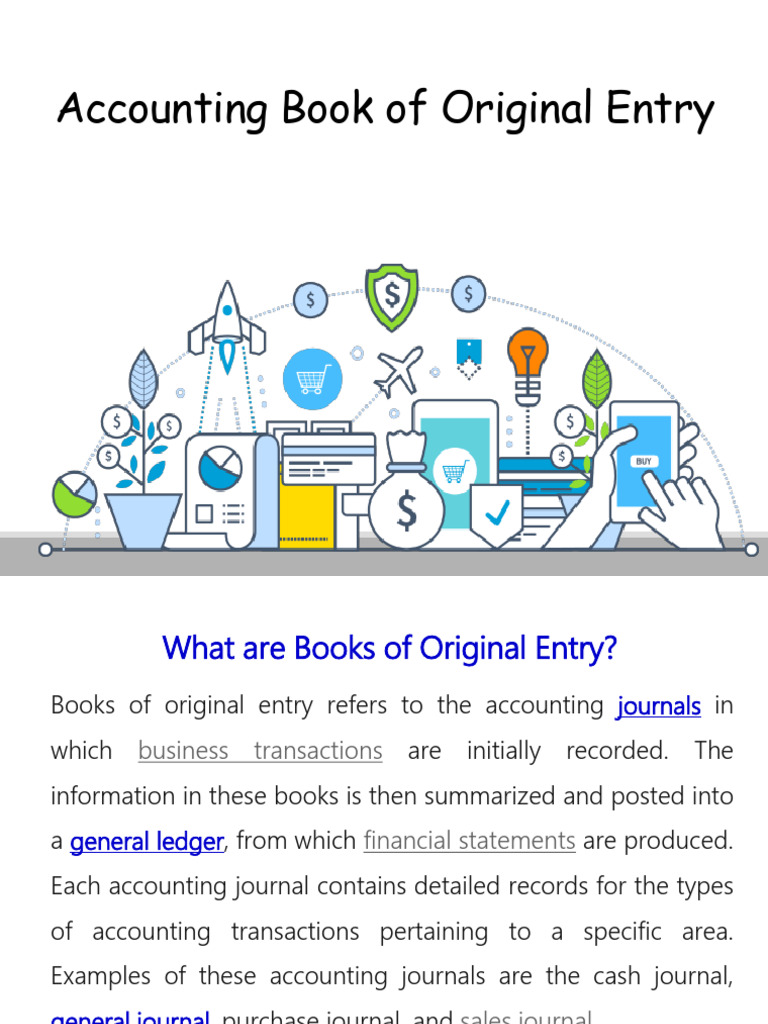 Understanding Books of Original Entry | PDF | Debits And Credits ...