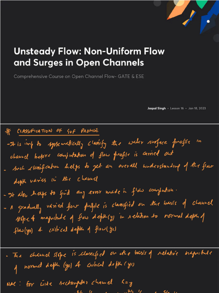 Unsteady_Flow_Non-Uniform_Flow_an__with_anno_1704910339078 | PDF