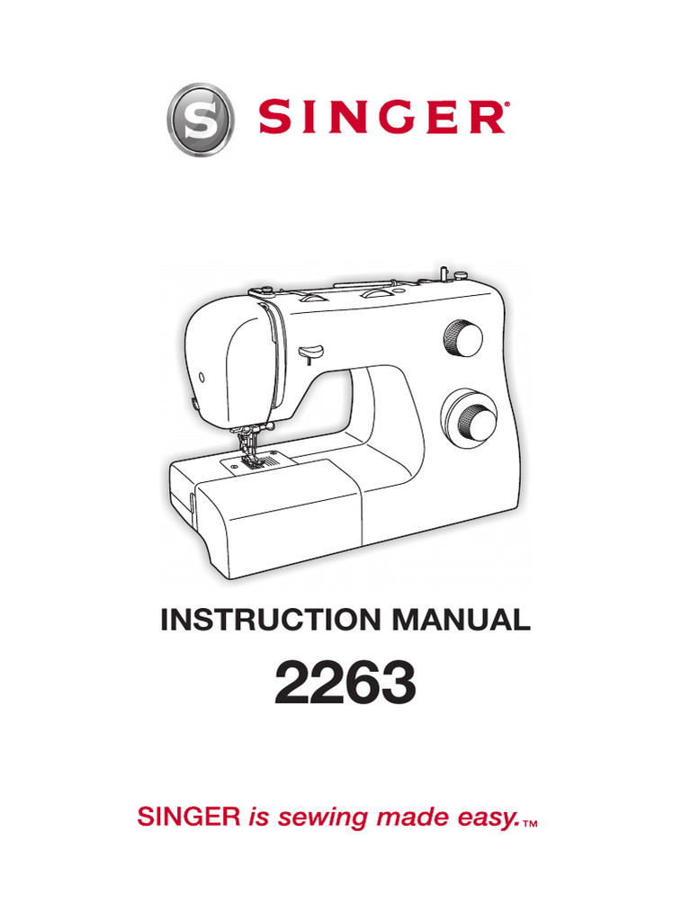Singer 2263 Manual | PDF | Sewing Machine | Sewing