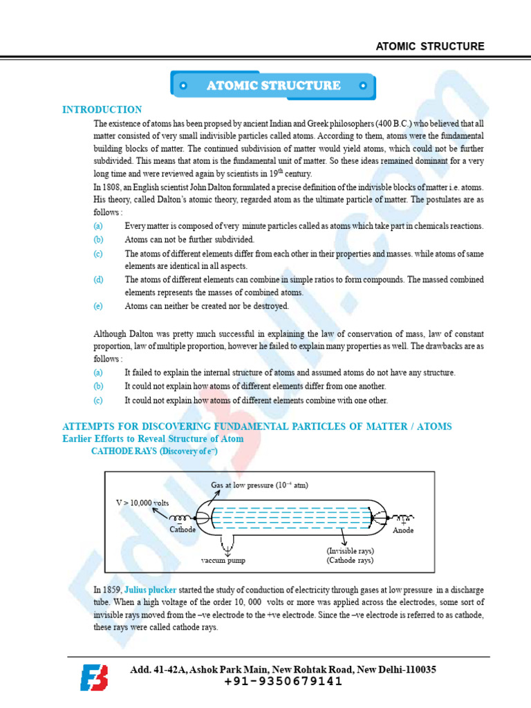 02 Atomic Structure Part-2 | PDF | Atoms | Proton