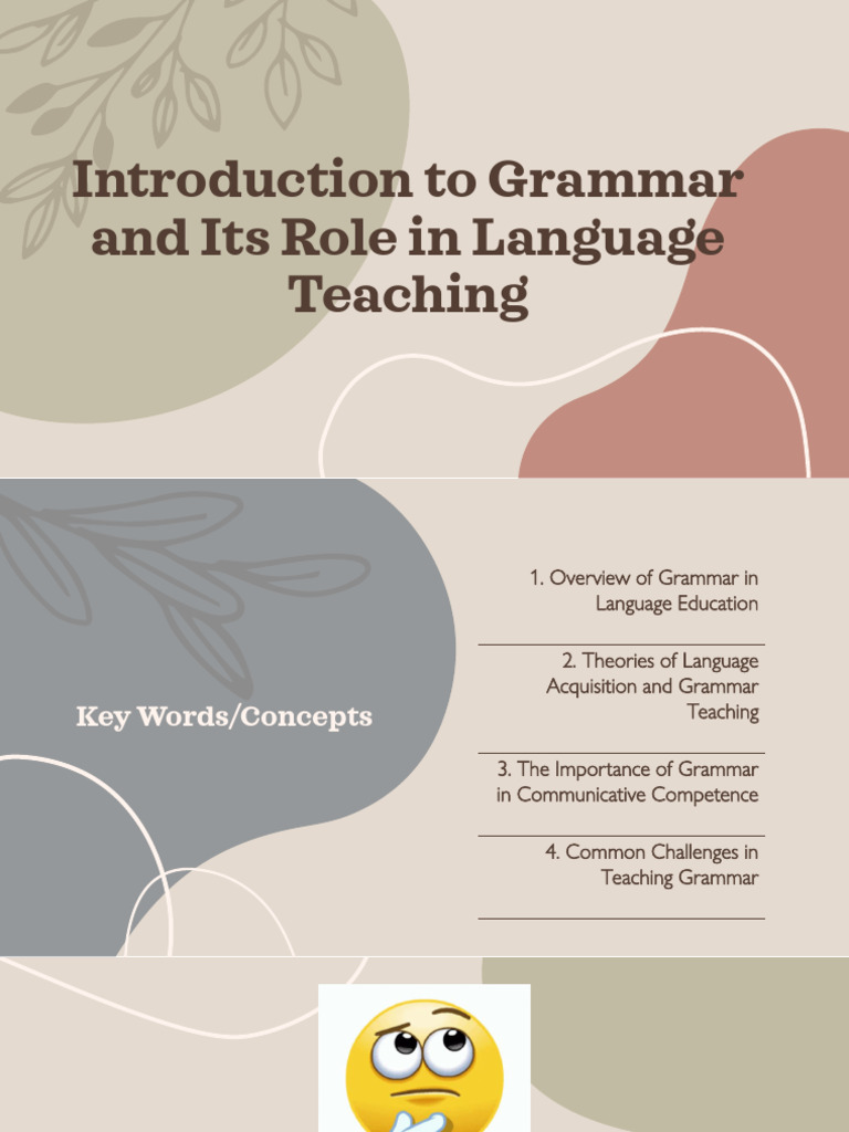 Introduction To Grammar and Its Role in Language Teaching | PDF ...