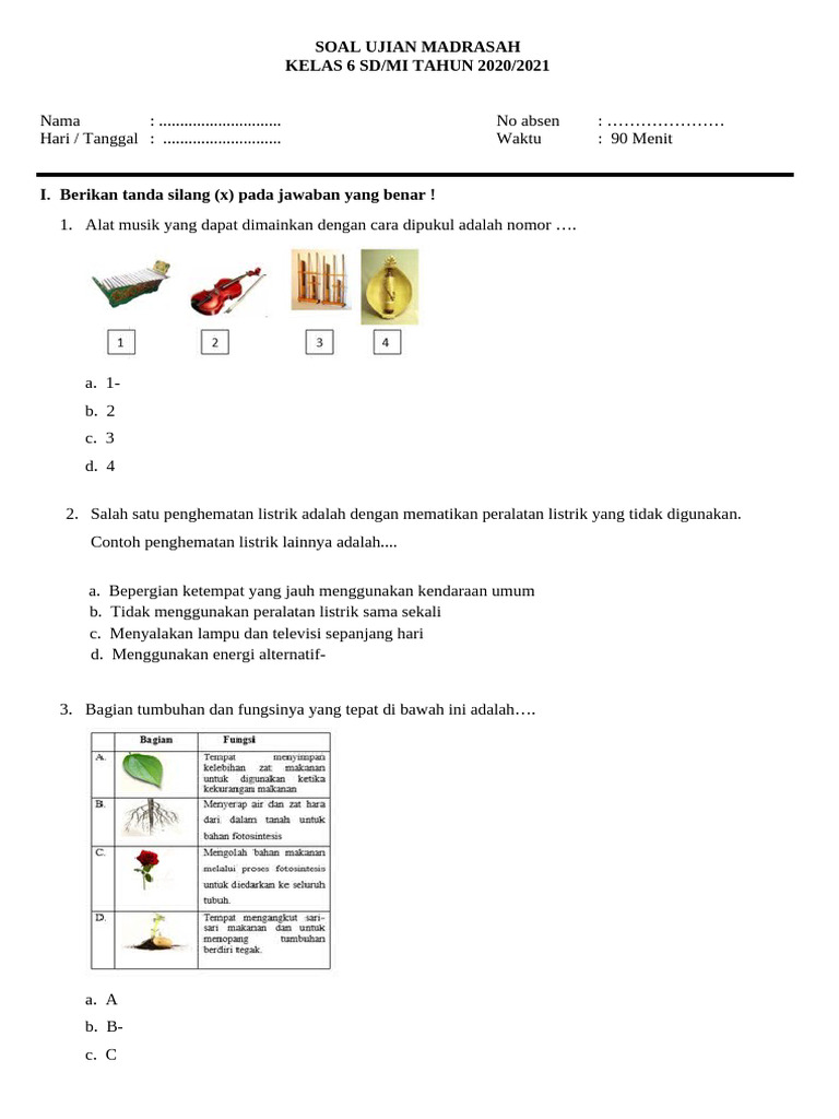 Soal Um Ipa Fix - Copy | PDF