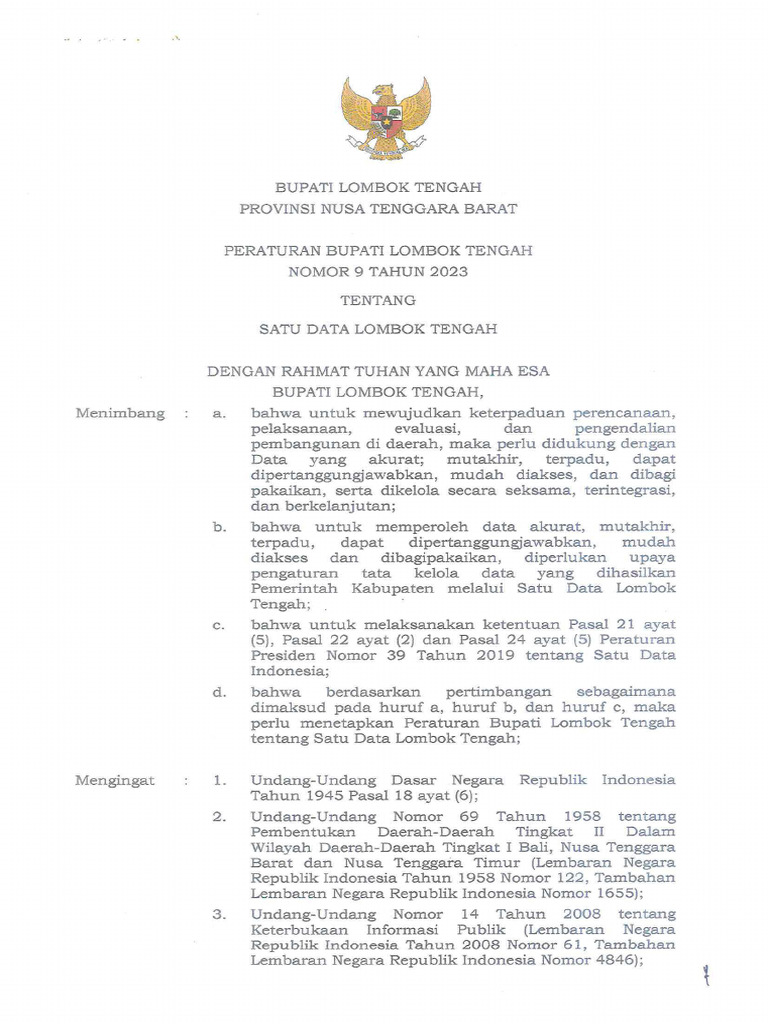 Perbup 9 Tahun 2023 | PDF