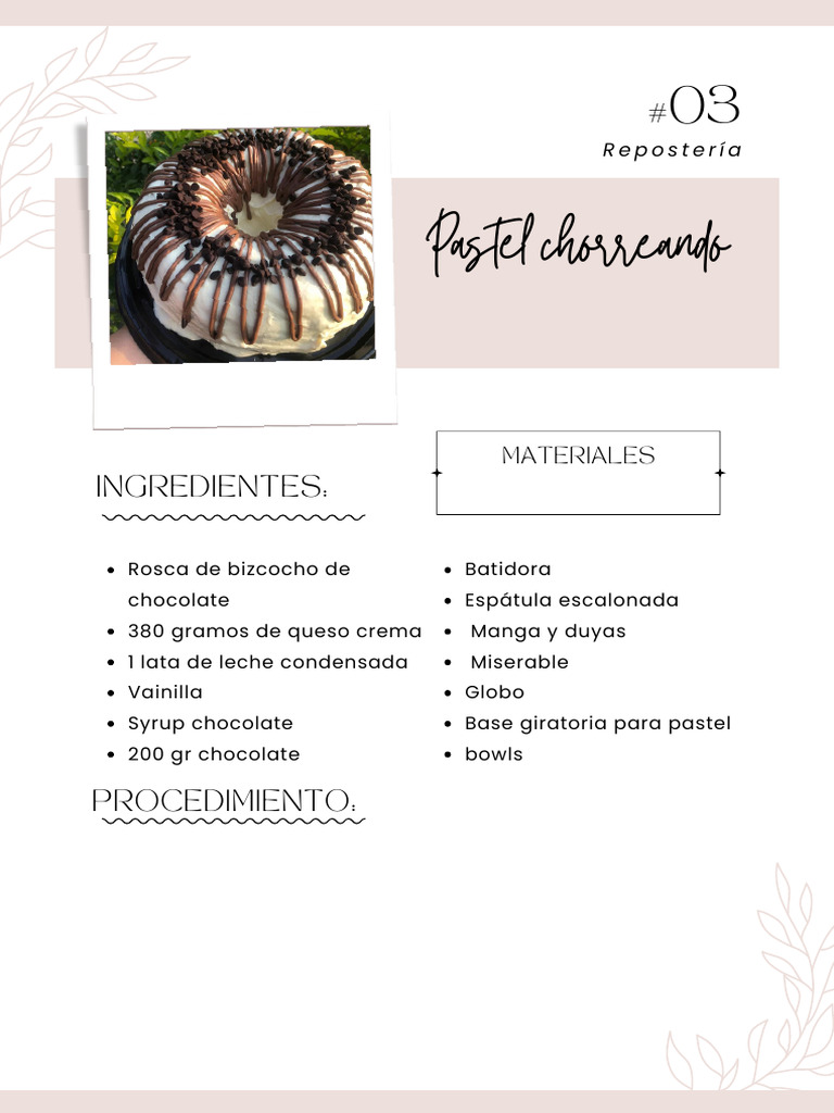 Pasteles | PDF