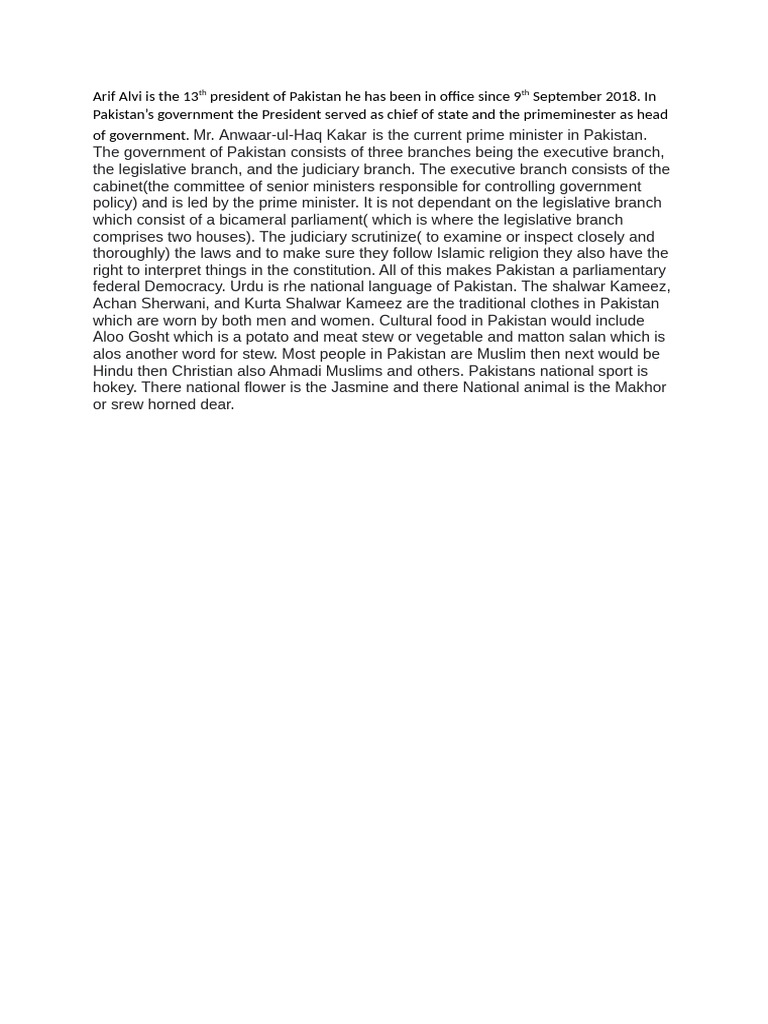 Pakistan Mun Notes 1 | PDF