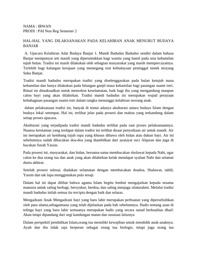 Irwan, Islam Dan Budaya Banjar Hal 42-55 | PDF