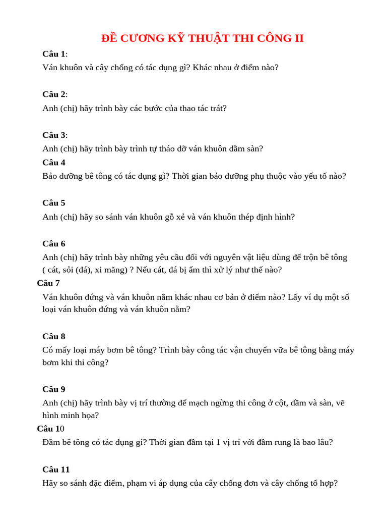 ĐỀ CƯƠNG KTTC 2 | PDF