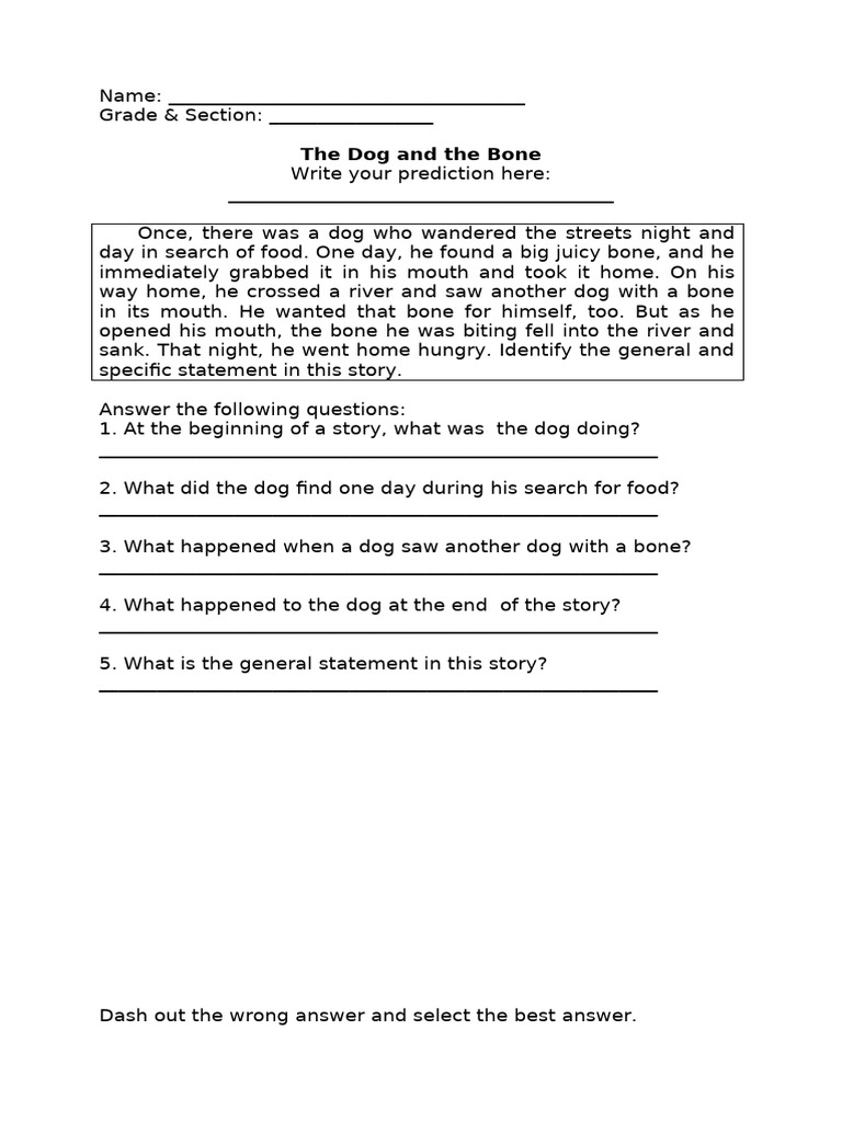 English 4 Worksheet | PDF