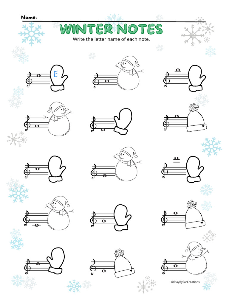 Winter Music Worksheets | PDF | Musical Compositions | Musicology