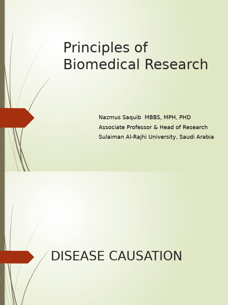 Biomedical Research Principles Explained | PDF | Cohort Study ...