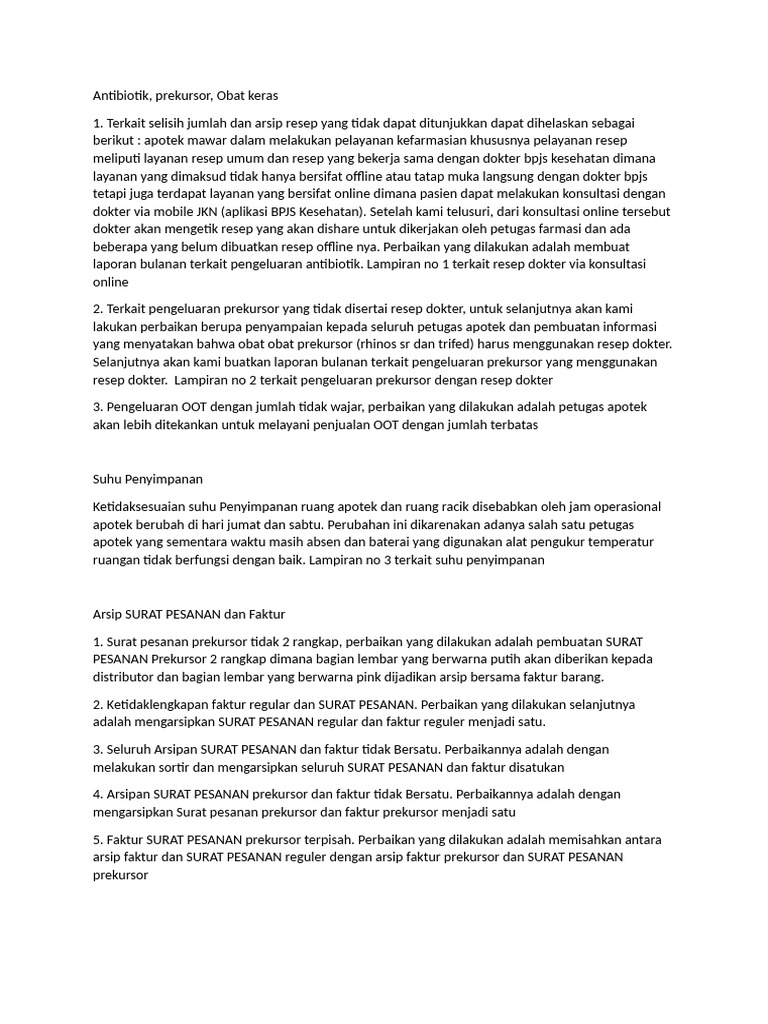 Coretan Untuk Form CAPA | PDF