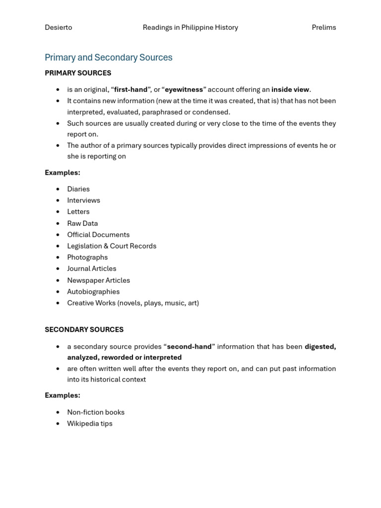 RPH - Prelims Reviewer | PDF