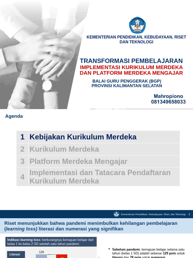 Materi 1 All. Konsep Kurikulum Merdeka Dengan Platform Merdeka Mengajar ...