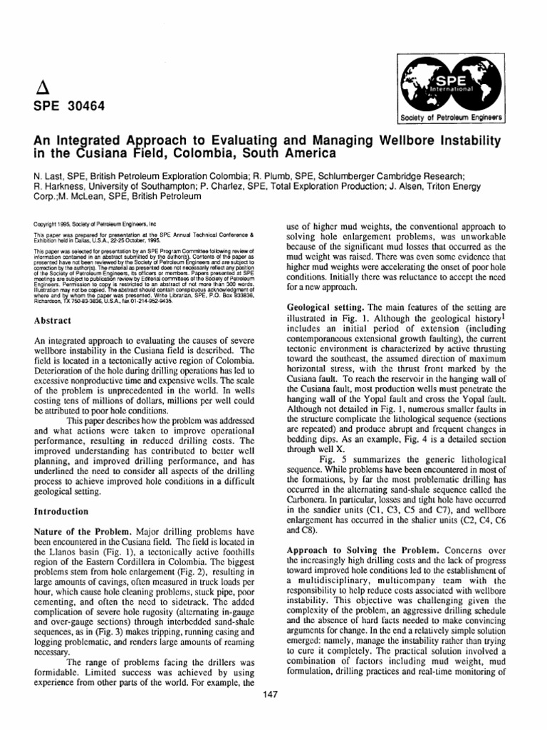 Drilling - An Integrated Approach To Evaluating and Managing Wellbore ...