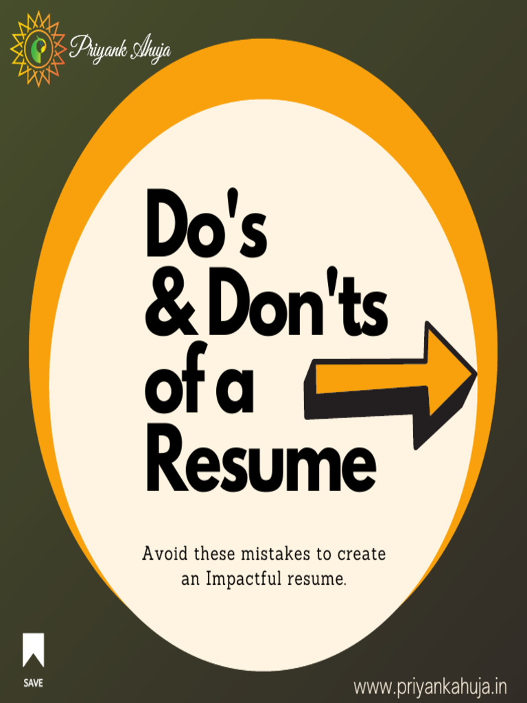 Resume Do's and Don'ts Guide | PDF